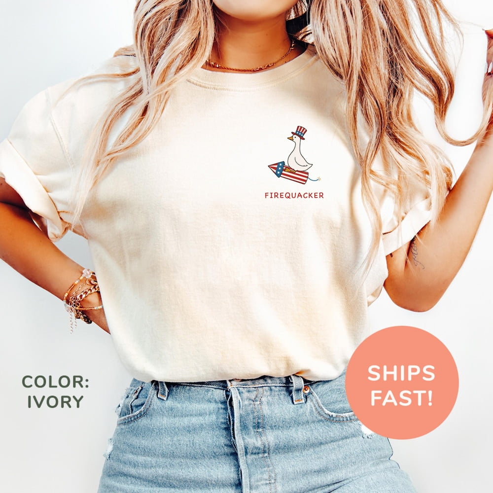 DOPASHIRT Firequacker Shirt, Funny Goose Shirt, 4Th Of July Shirt ...