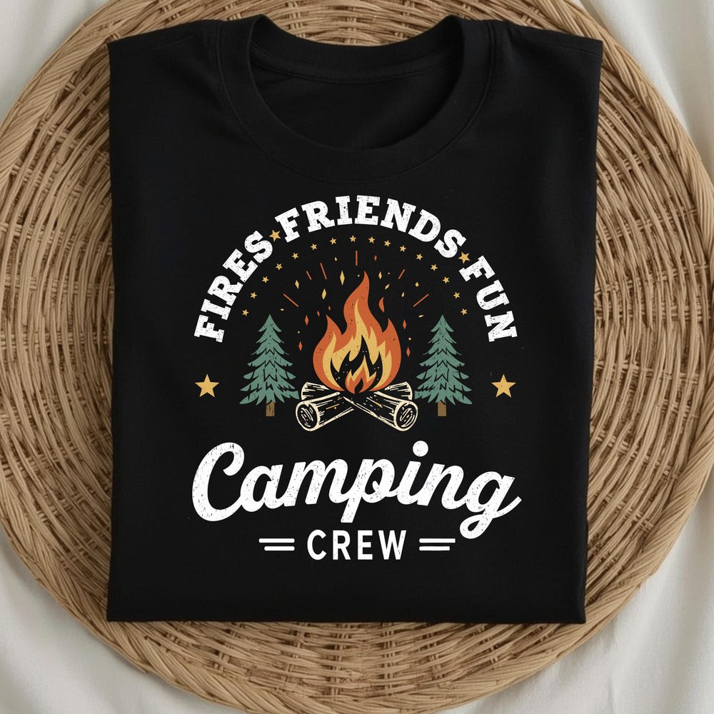DOPASHIRT Fires Friends Fun Camping Crew Shirts, Family Camping Shirt ...