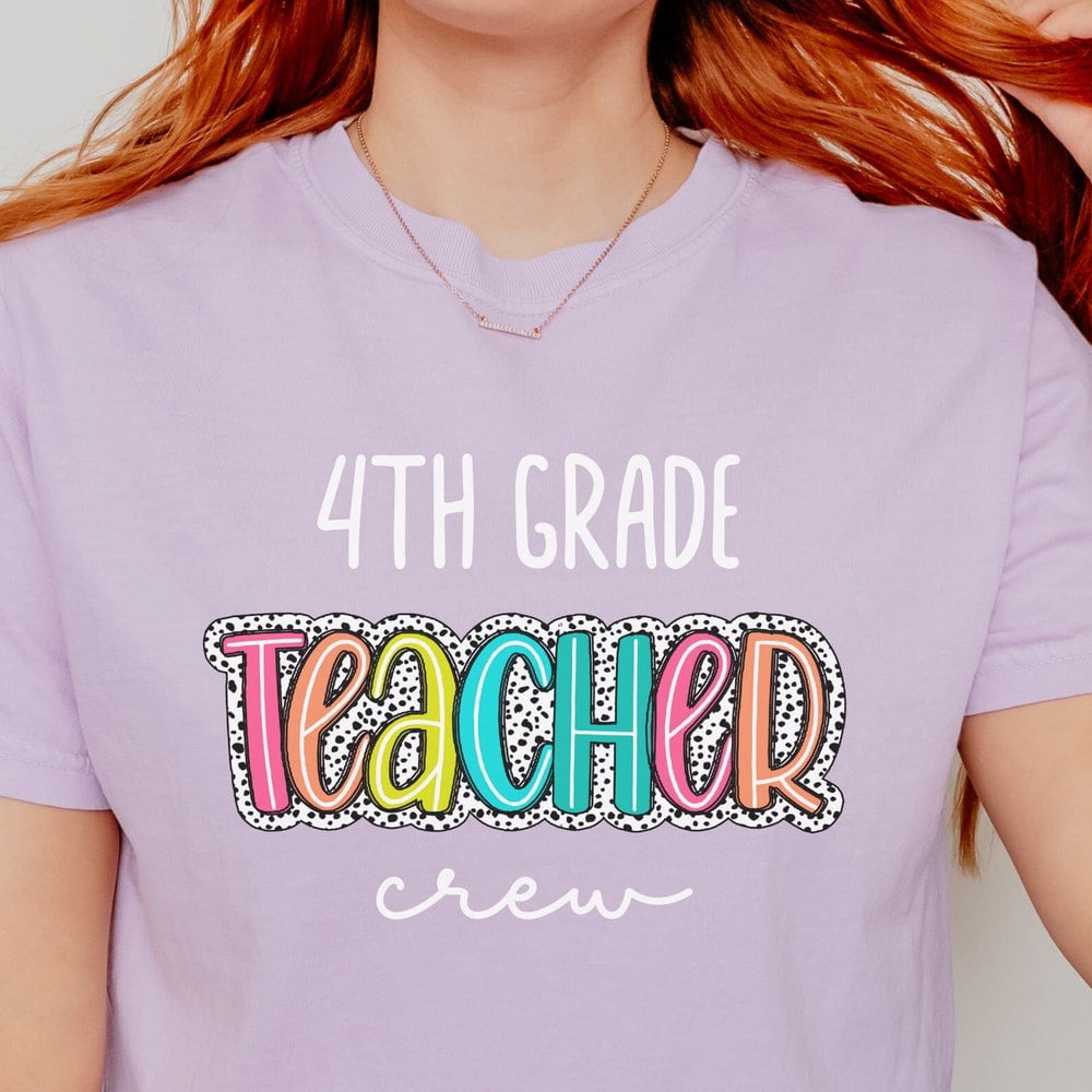 DOPASHIRT Fourth Grade Teacher Crew Shirt, 4Th Grade Teacher ...