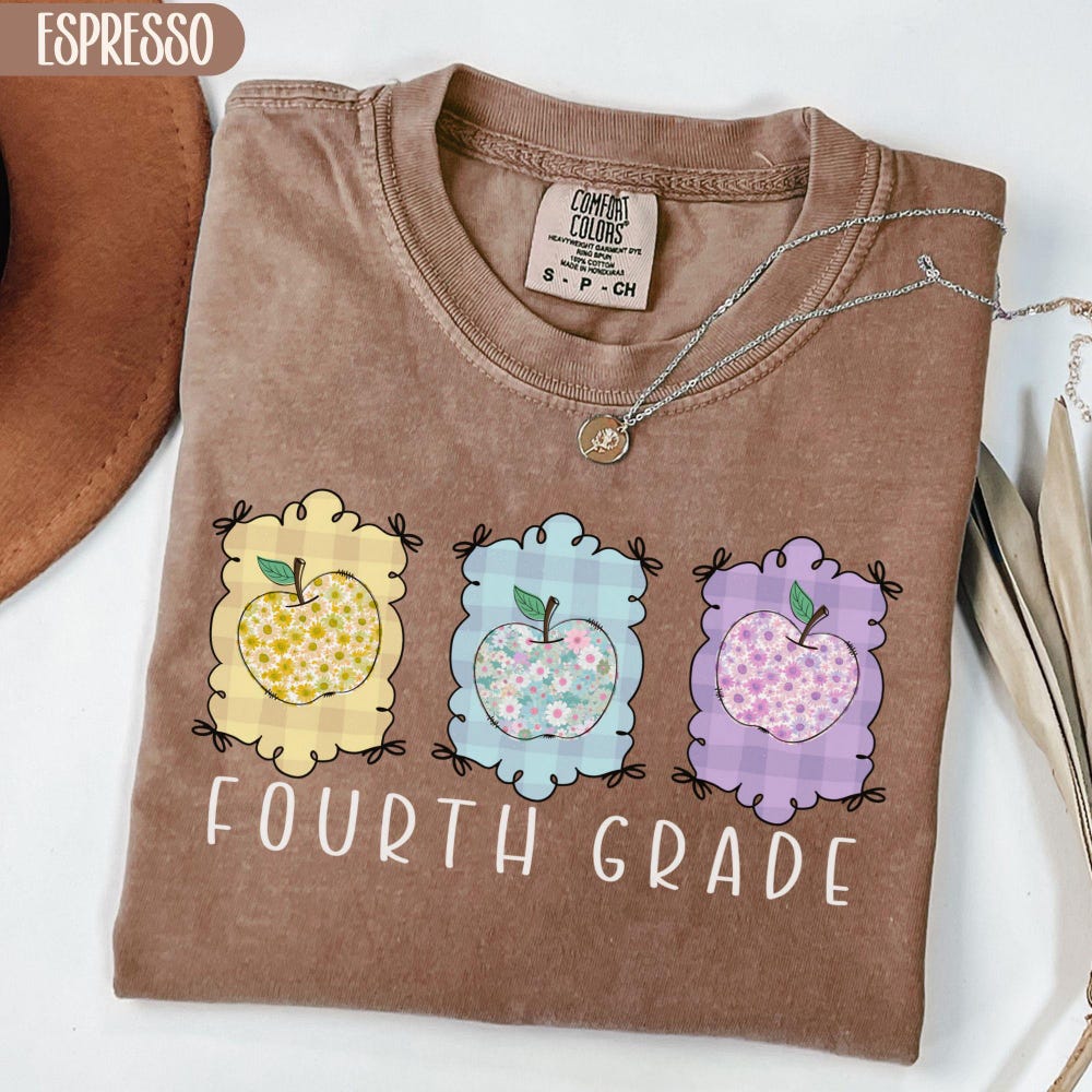 DOPASHIRT Fourth Grade Teacher Shirt, Wildflower 4Th Grade Tshirt ...