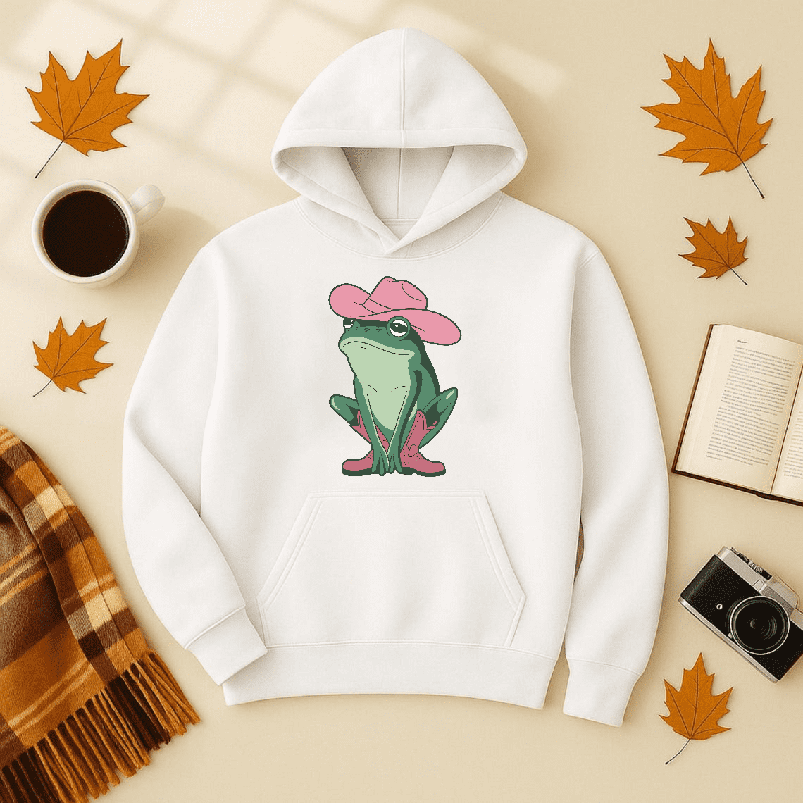 DOPASHIRT Frog In Boots Hat Hoodie Western Toad Graphic Tee Outdoor ...