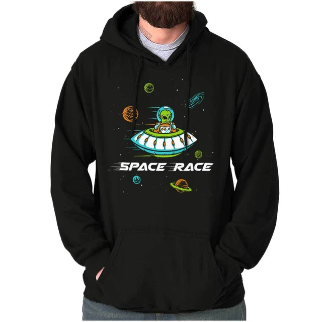 DOPASHIRT Funny Alien Ufo Planets Space Race Hoodie Outdoor Hoodie ...