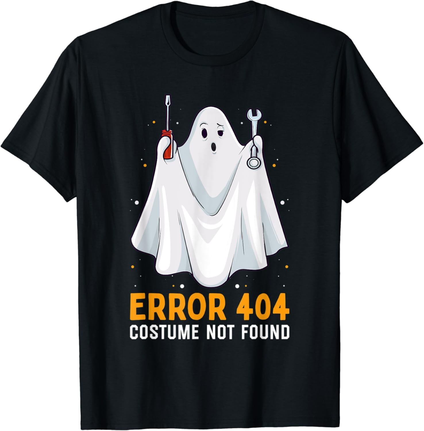 DOPASHIRT Funny Error 404: Not Found Easy Lazy Hal.Low.Een Ghost T ...