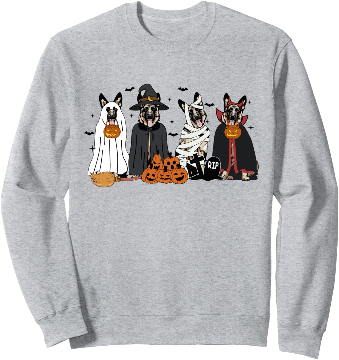 DOPASHIRT Funny German Shepherd Hal.Low.Een Dog Mom Mummy Dog Witc.H ...