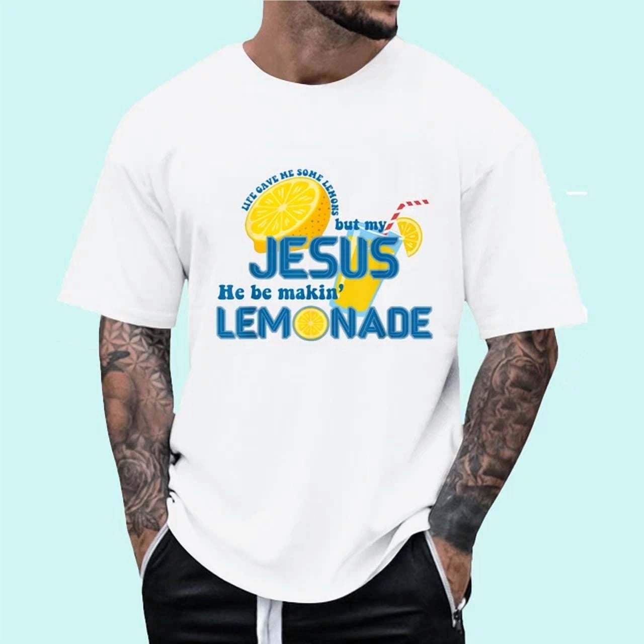DOPASHIRT Funny Life Gave Me Some Lemons But My Jesus He Be Making ...
