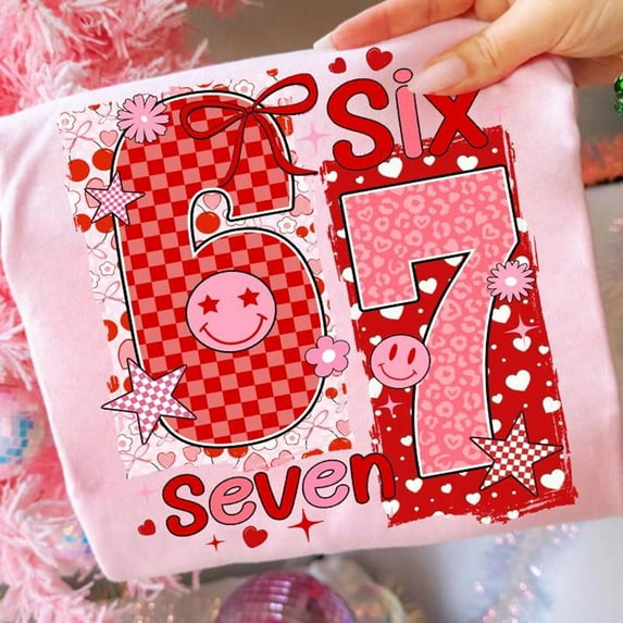 DOPASHIRT Funny Six Seven 67 Coquette Bow Shirt Viral Number Trend ...