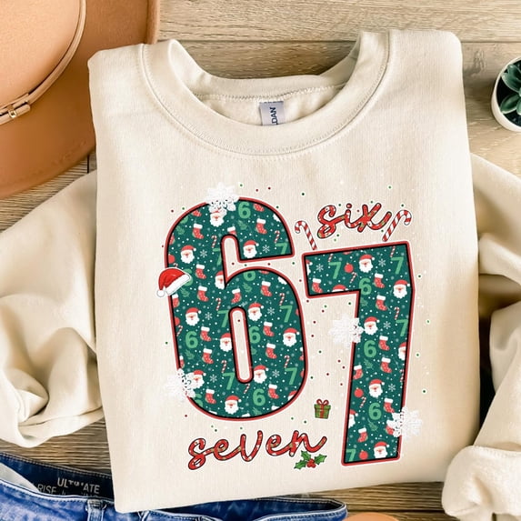 DOPASHIRT Funny Six Seven Sweatshirt, Xmas Sweatshirt, Viral Funny ...