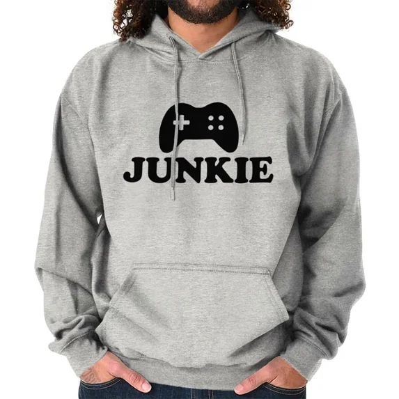 DOPASHIRT Funny Video Game Controller Junkie Hoodie Outdoor Hoodie ...