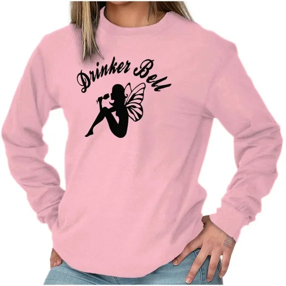DOPASHIRT Funny Wine Pun Drinker Bell Fairy Sweatshirts For Women ...