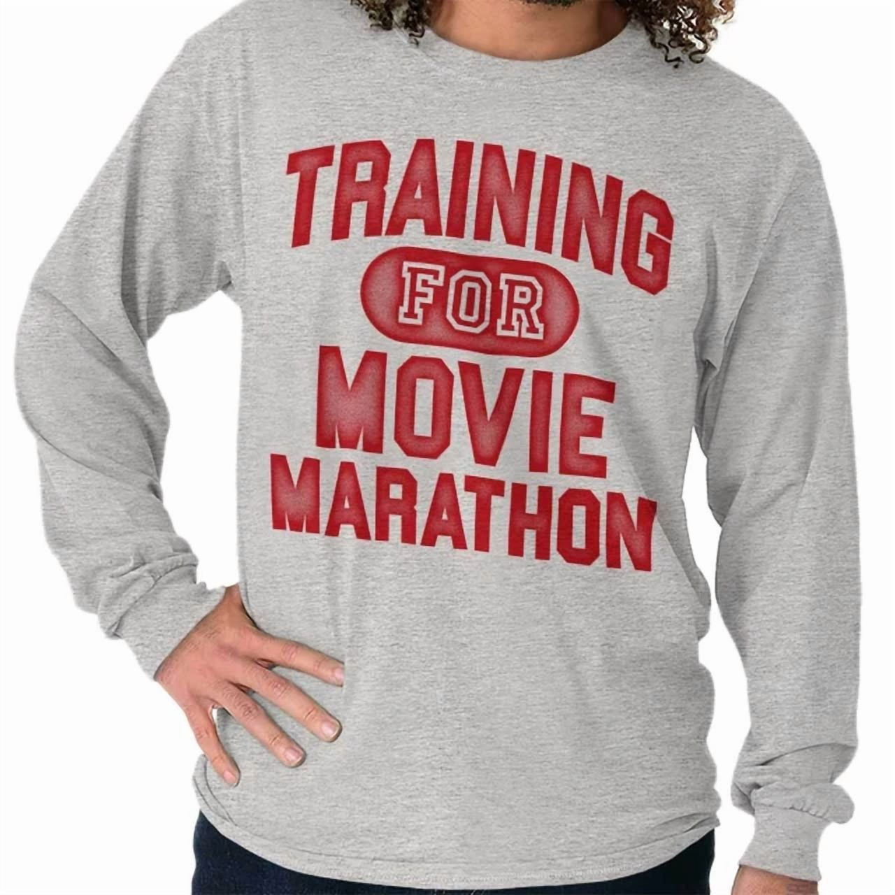 DOPASHIRT Funny Workout Training For Movie Marathon Sweatshirt For Men ...