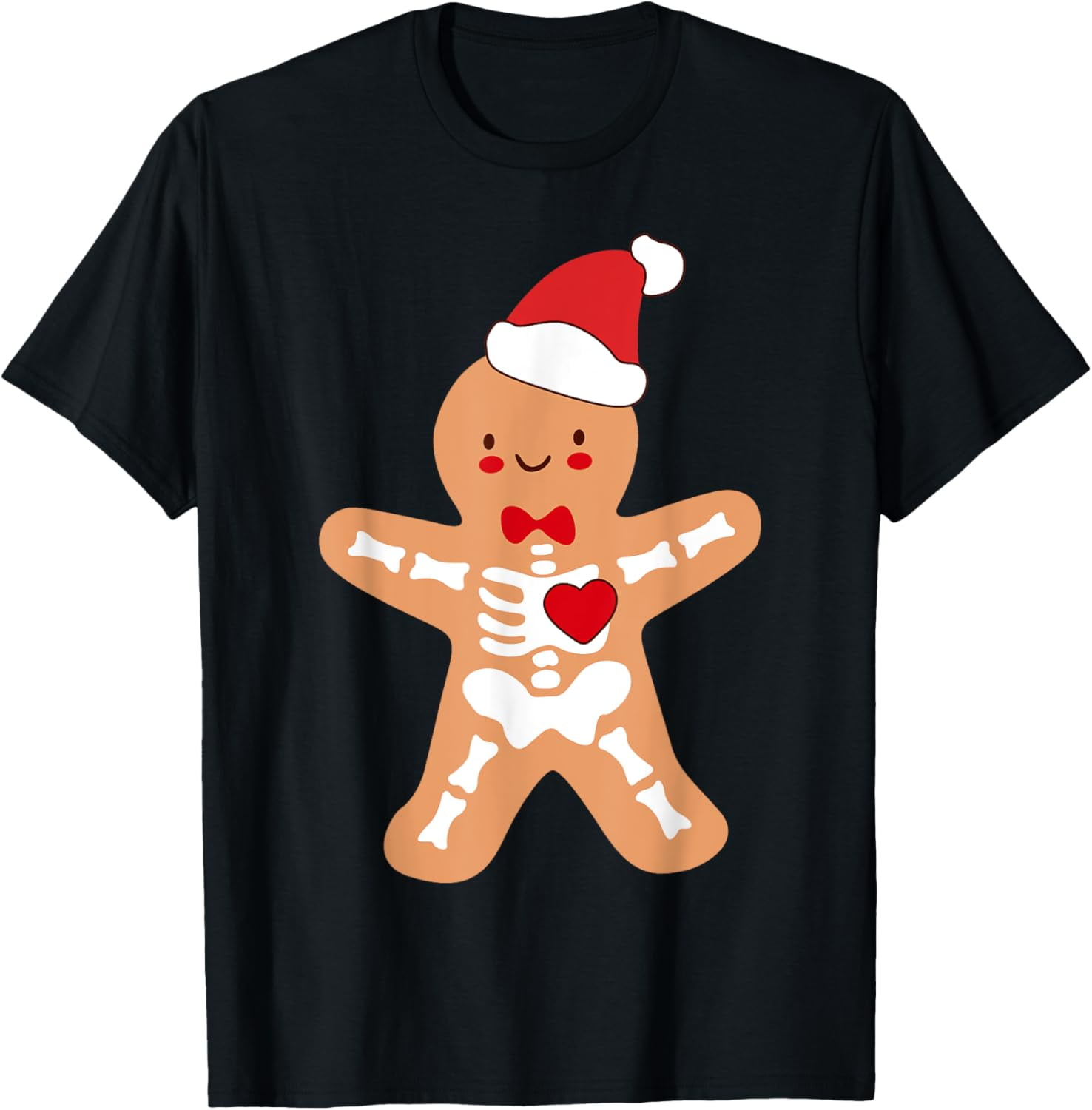 DOPASHIRT Gingerbread Jolly Man Hat Xray Skeleton Noel Radiology Tech T ...