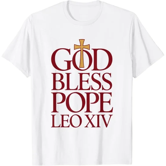 DOPASHIRT God Bless Pope Leo Xiv T-Shirt Unisex S-5XL Hot Trending Shirt, Vintage Birthday Gift ...