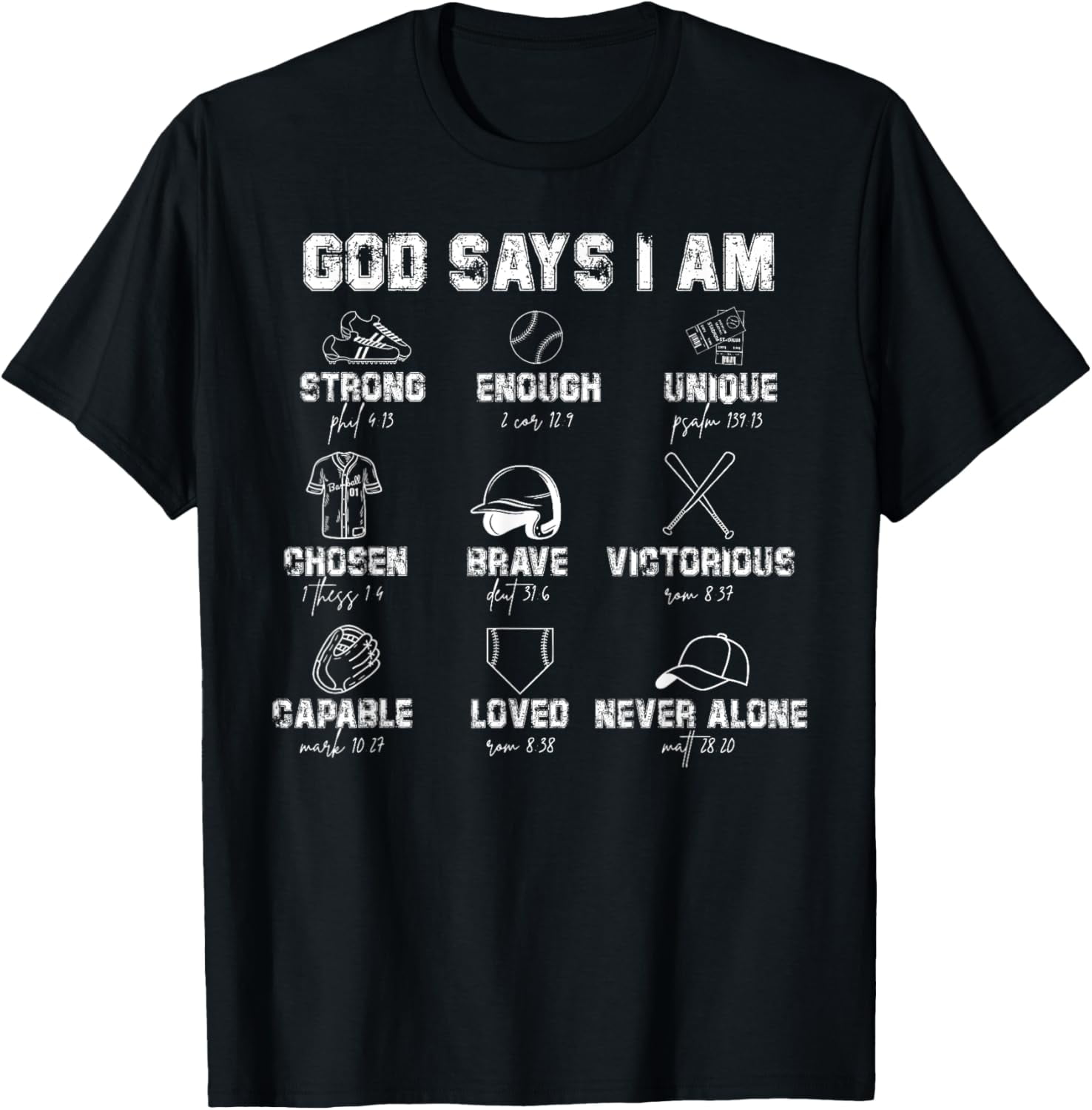 DOPASHIRT God Say I Am Baseball Christian Jesus Bible Verse Religious T-Shirt Unisex S-5XL Hot ...