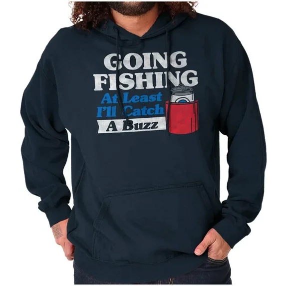 DOPASHIRT Going Fishing Catch A Buzz Funny Fisherman Hoodie Outdoor ...