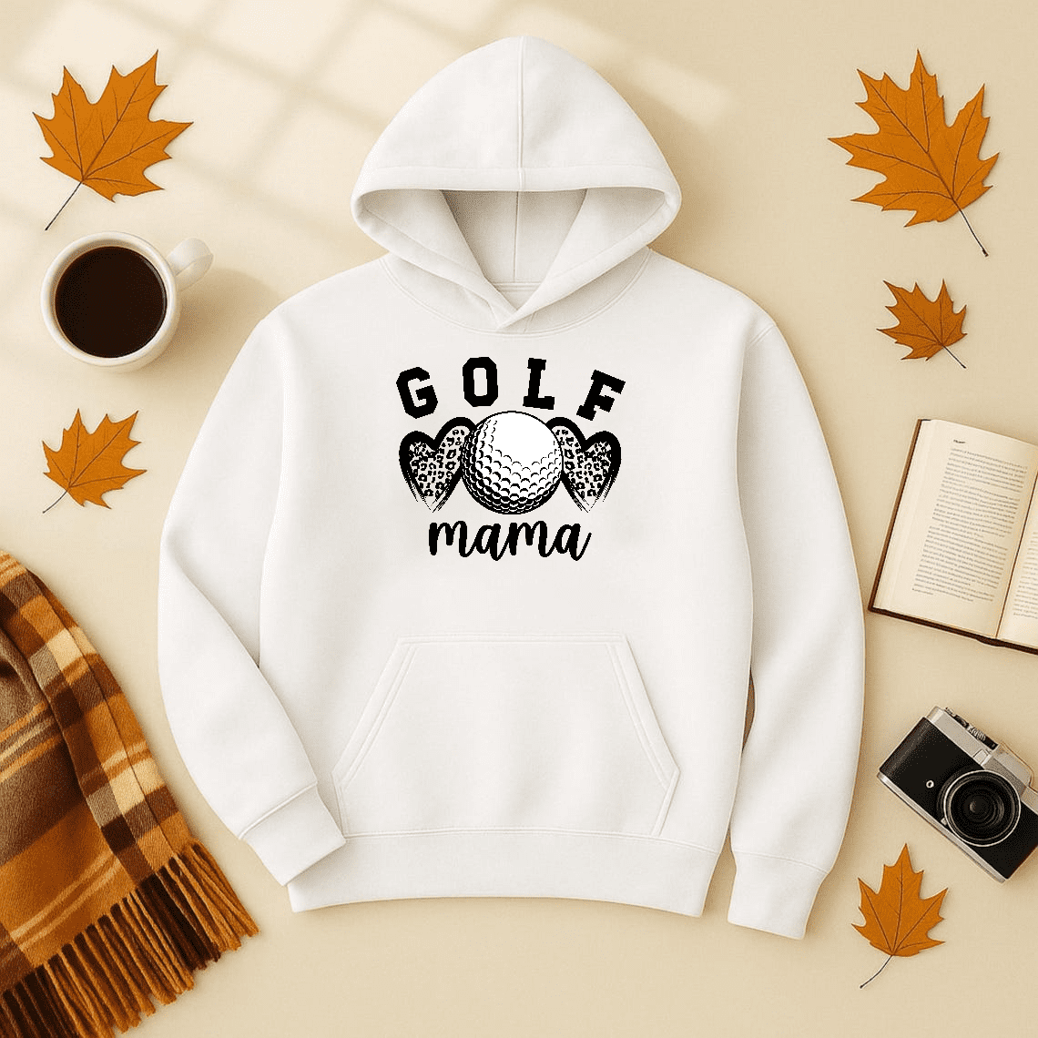 DOPASHIRT Golf Mama Hearts Golf Mom Of A Golf Player Mother Hoodie ...
