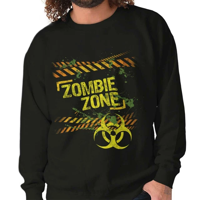 DOPASHIRT Grunge Apocalypse Zombie Zone Paint Splatter Mens Sweatshirt ...