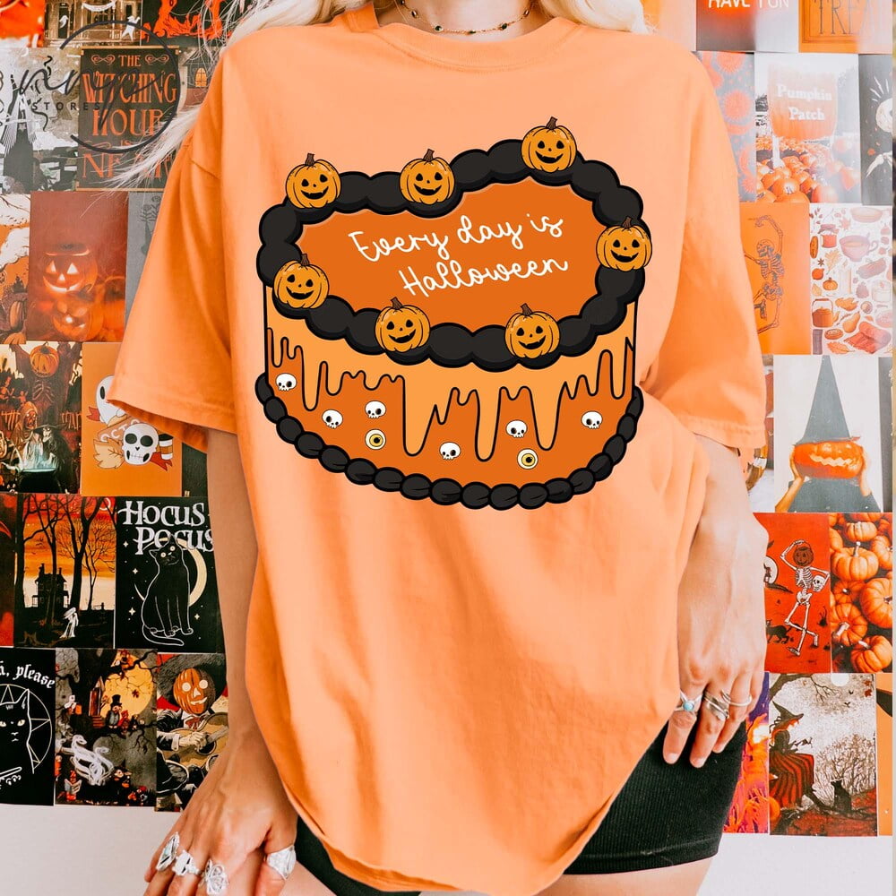 DOPASHIRT Hal.Low.Een Cake Everyday Is Hal.Low.Een Shirt, Sp00Ky Hal ...