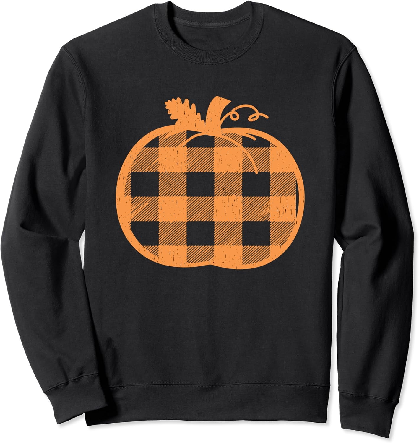 DOPASHIRT Hal.Low.Een Pumpkin Distressed Orange Buffalo Plaid Cute Fall ...