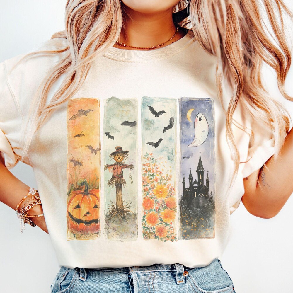 DOPASHIRT Hal.Low.Een Watercolor Shirt Brushstroke Sp00Ky Ghost T-Shirt ...
