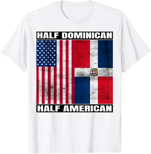 DOPASHIRT Half American Half Dominican Usa & Dominican Republic Flag T ...