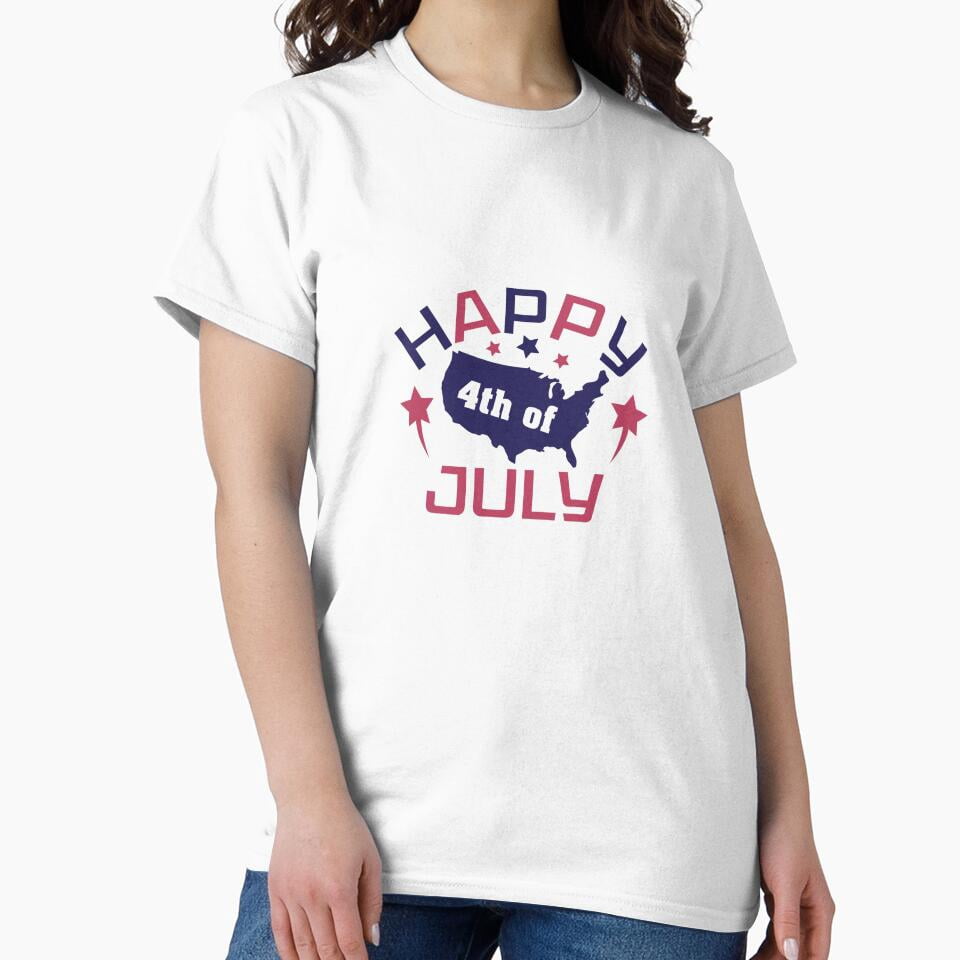 DOPASHIRT Happy 4Th Of July Usa Map Design, Independence Day Patriotic ...