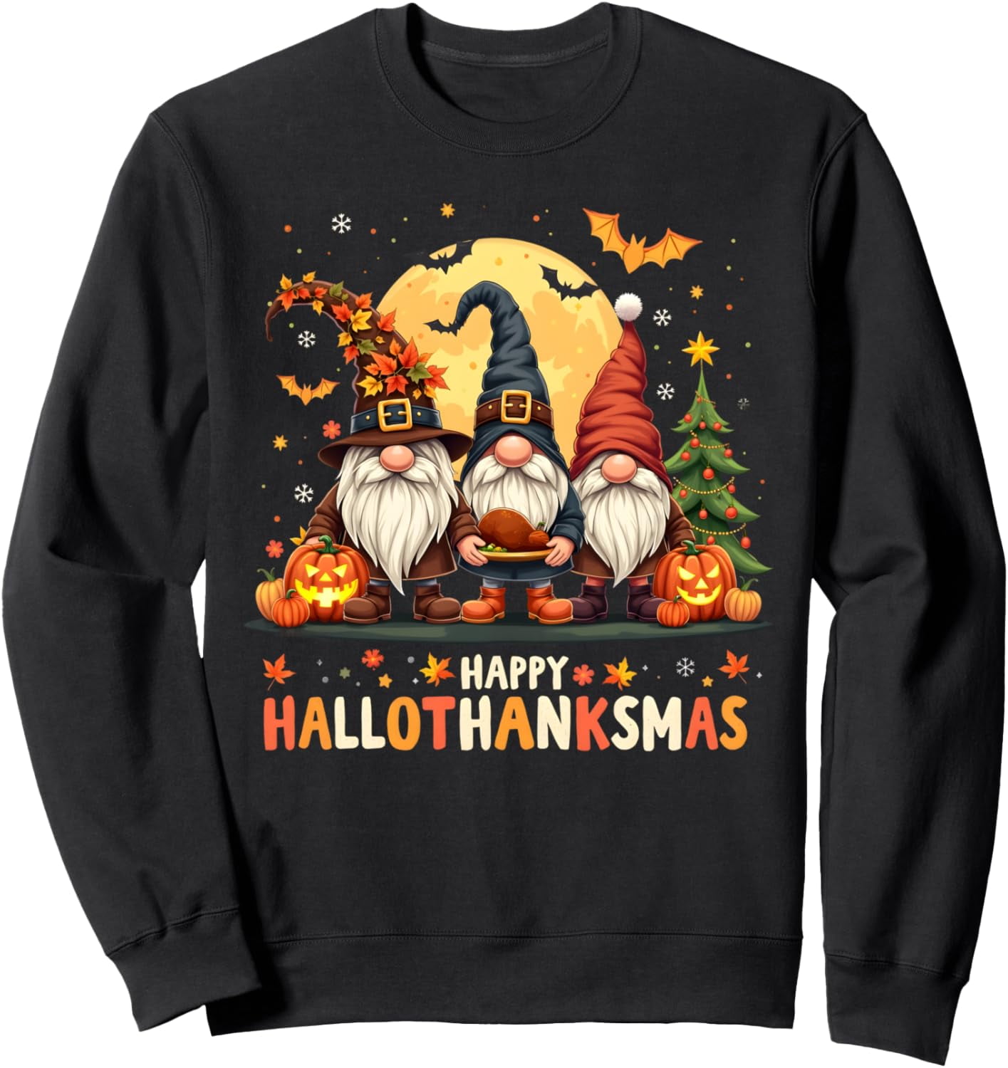 DOPASHIRT Happy Hallothanksmas Hal.Low.Een Thanks.Giving Chri.Stm.As ...