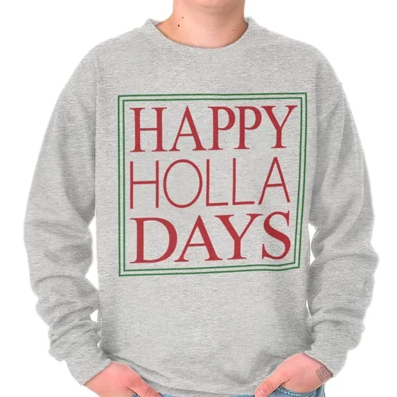 DOPASHIRT Happy Holla Day Xmas Holiday San.Ta Claus Crew Sweatshirt ...