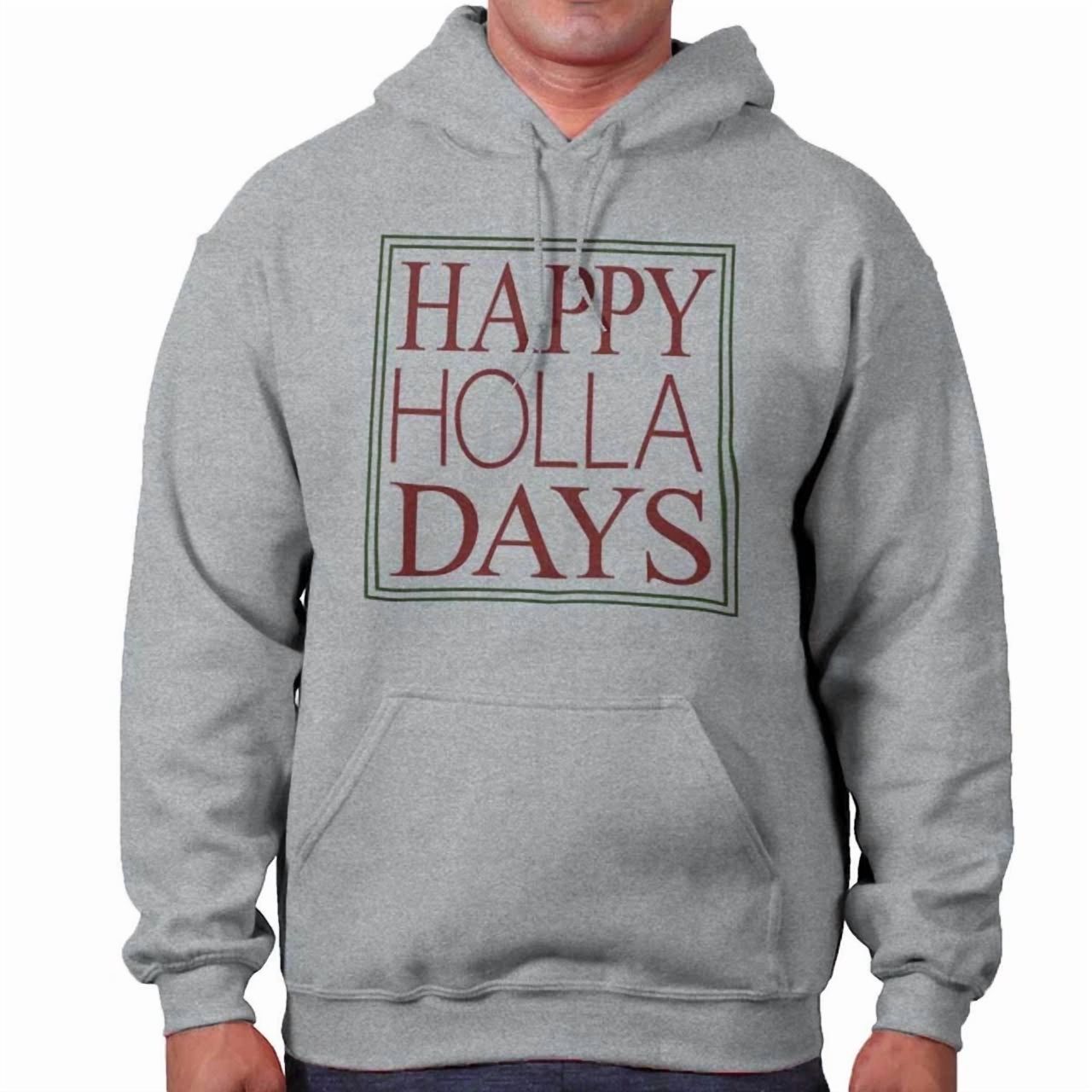 DOPASHIRT Happy Holla Day Xmas Holiday San.Ta Claus Hoodie Outdoor ...