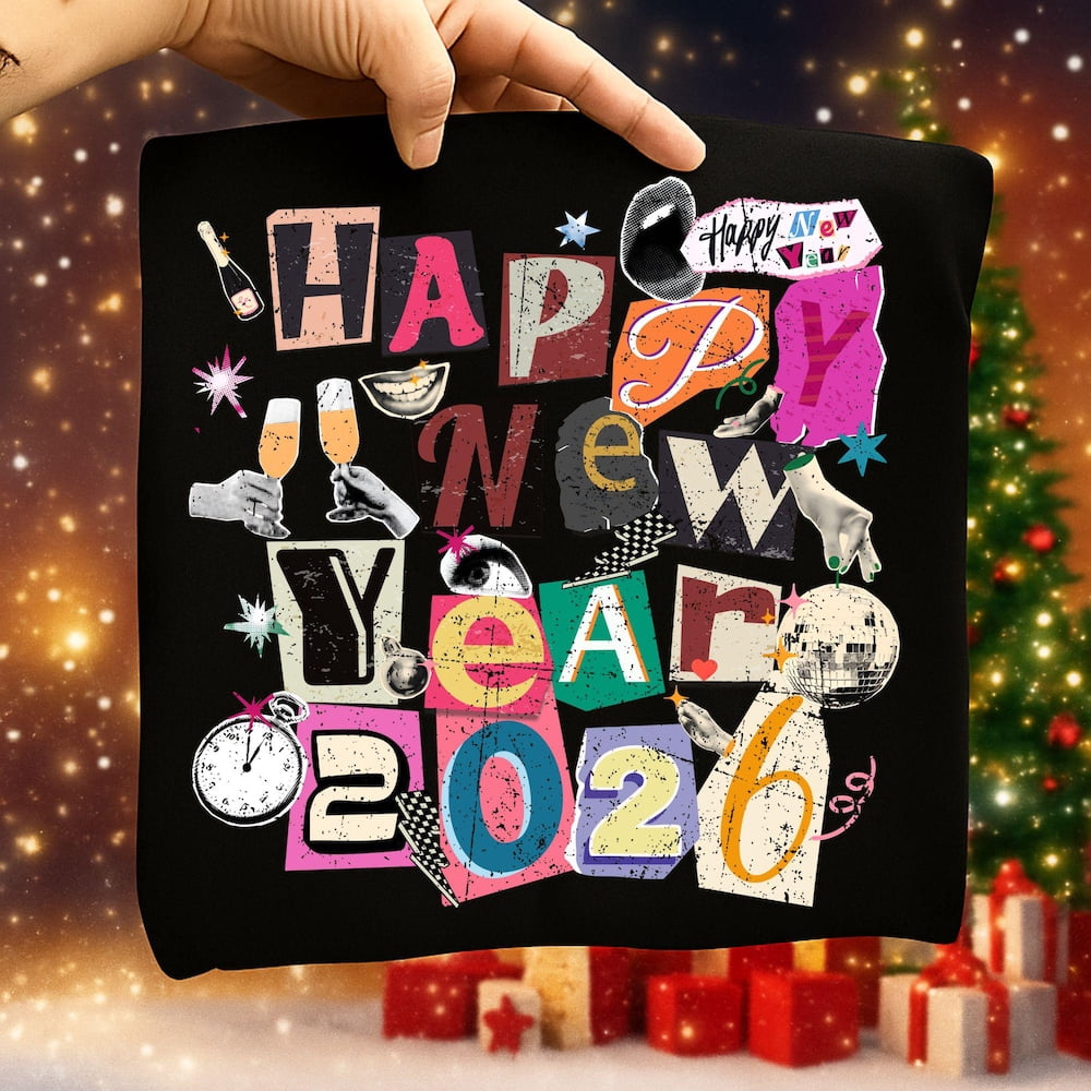 DOPASHIRT Happy New Year 2026 Pink Bow Sequin Party Shirt Unisex S-5XL ...