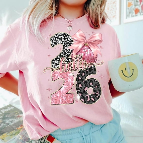 DOPASHIRT Happy New Year 2026 Shirt Leo.Pard Print Black Gold Hello ...