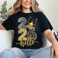 DOPASHIRT Happy New Year 2026 Shirt Leo.Pard Print Black Gold Hello ...