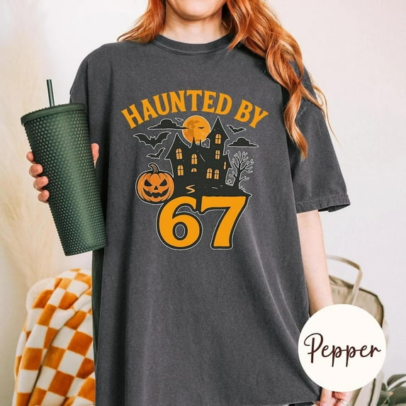 DOPASHIRT Haunted By 6-7 Hal.Low.Een Shirt, Haunted By 6 7 Viral Quote ...