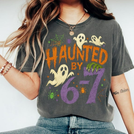 DOPASHIRT Haunted By 6 7 Hal.Low.Een Shirt, Sp00Ky Tee, Viral Funny ...