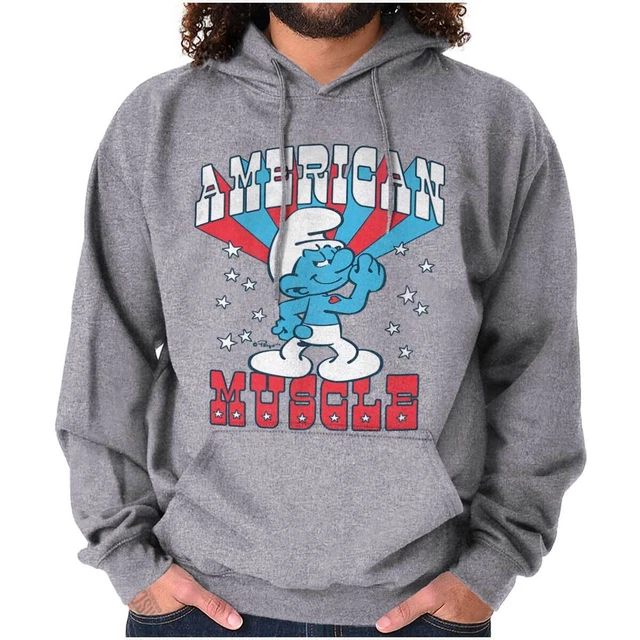DOPASHIRT Hefty Smurf American Muscle Usa Hoodie Women Men Outdoor ...