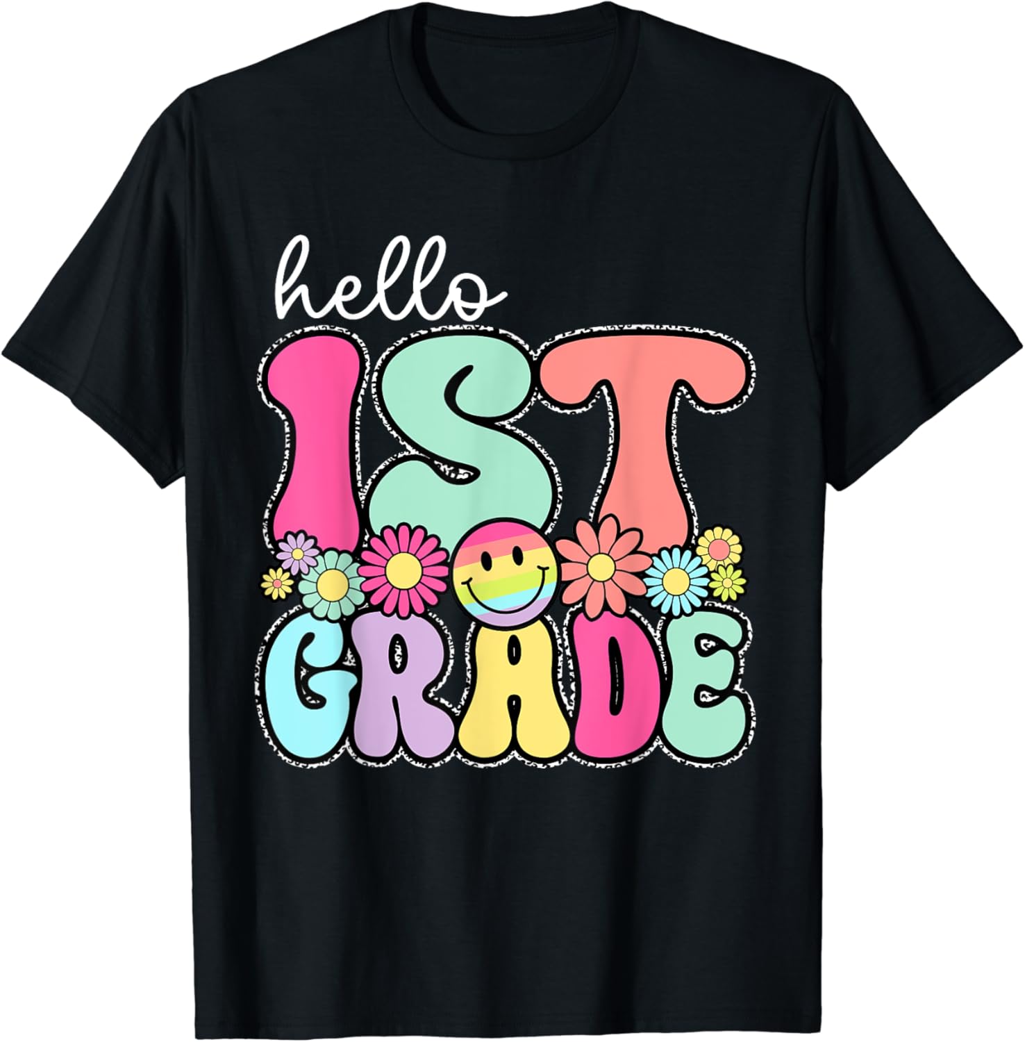 DOPASHIRT Hello 1St Grade Boy Girl Teacher Back To School 1St Grade T ...