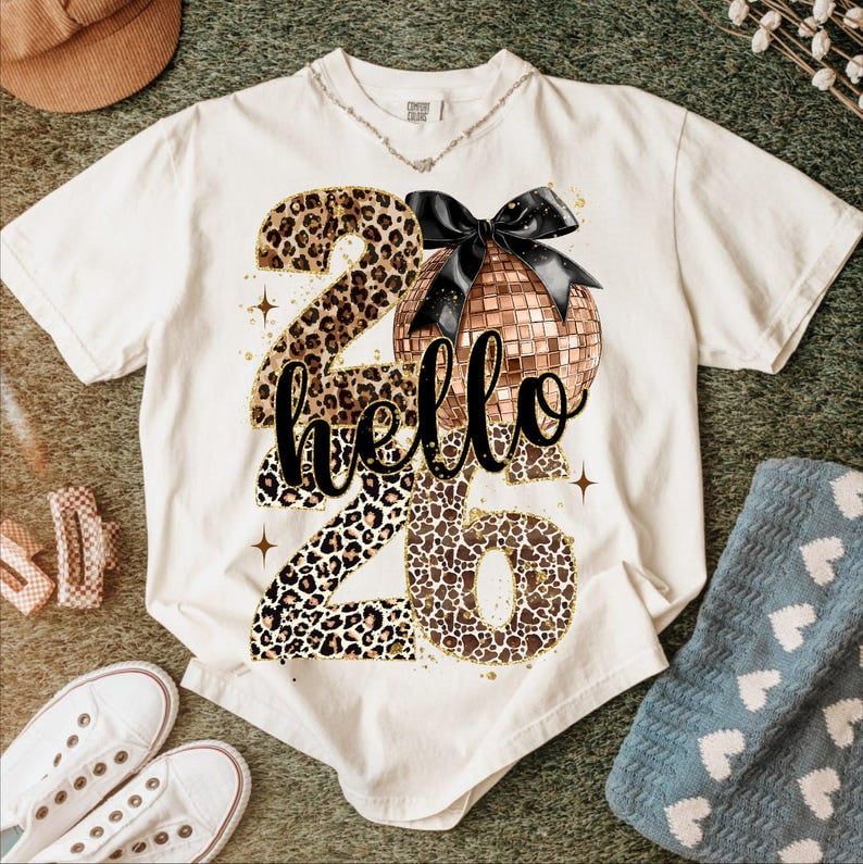 DOPASHIRT Hello 2026 Shirt Happy New Year Leo.Pard Party Design Unisex ...