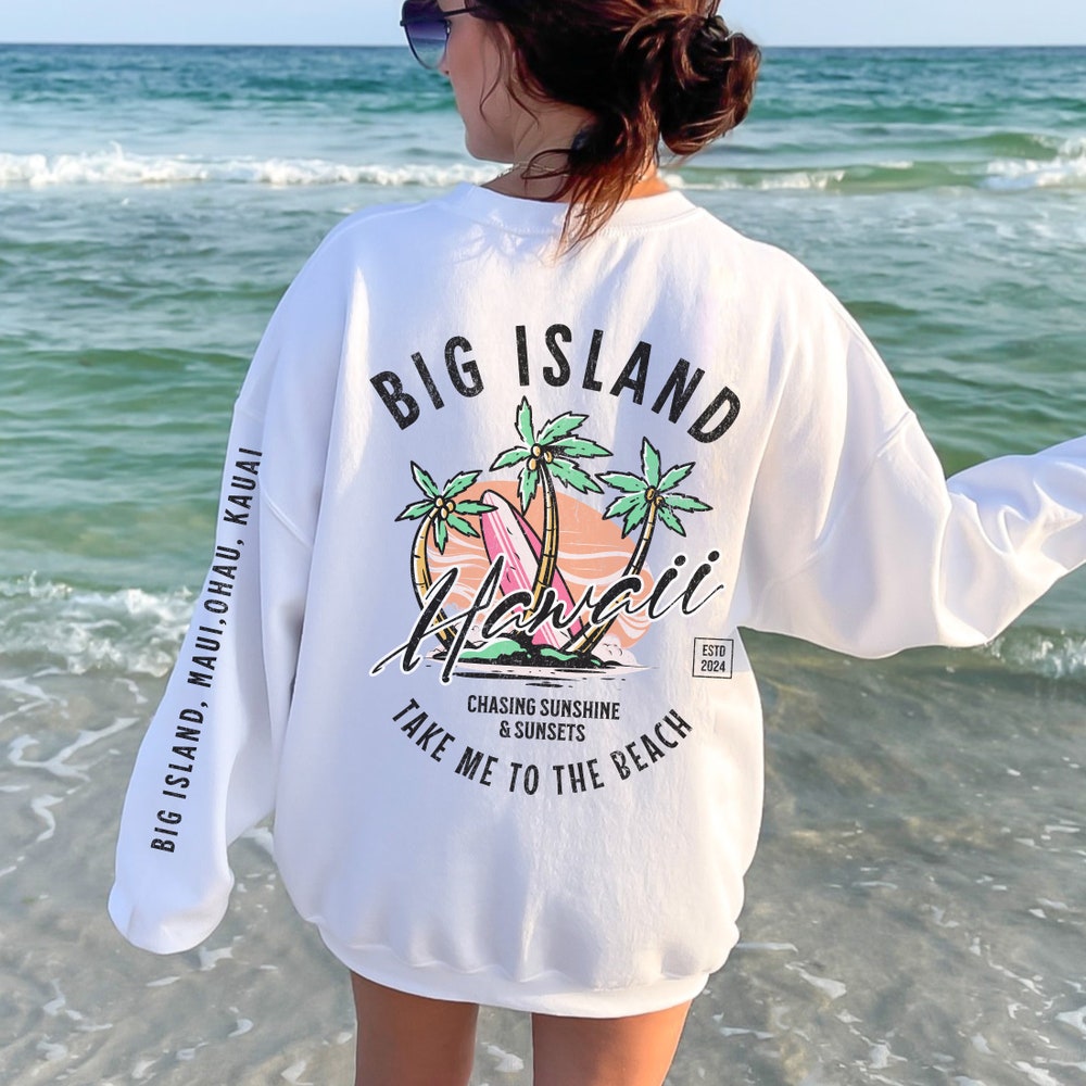 DOPASHIRT Honolulu Sweatshirt, Beach Sweatshirt, Hawaii Sweatshirt ...