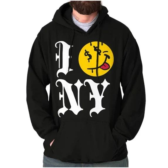 DOPASHIRT I Love New York Money Eyes Tongue Out Face Hoodie Outdoor ...