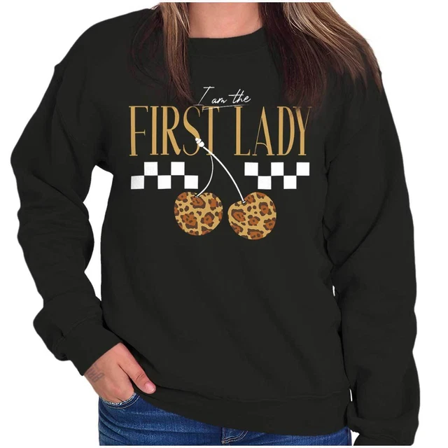 DOPASHIRT I'M The First Lady Cheetah Print Cherries Sweatshirt Trendy ...