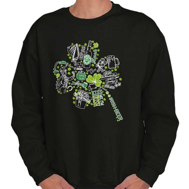 DOPASHIRT Irish Four Leaf Clover Kiss Me St Pattys Day Sweatshirt ...