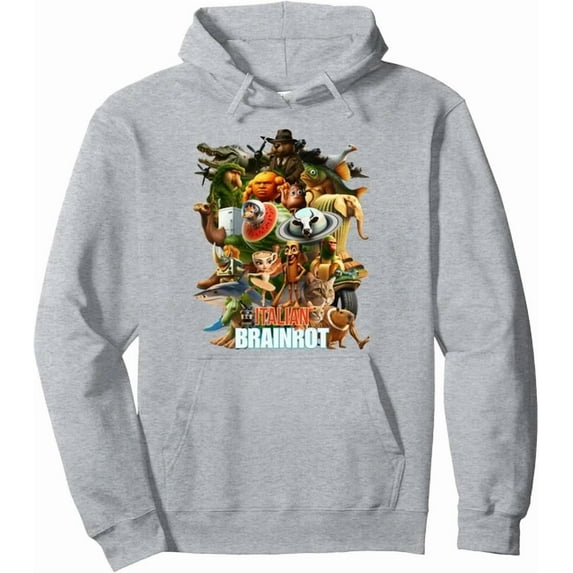 DOPASHIRT Italian Brainrot Viral Collage Gen Z Funny Hoodie Outdoor ...