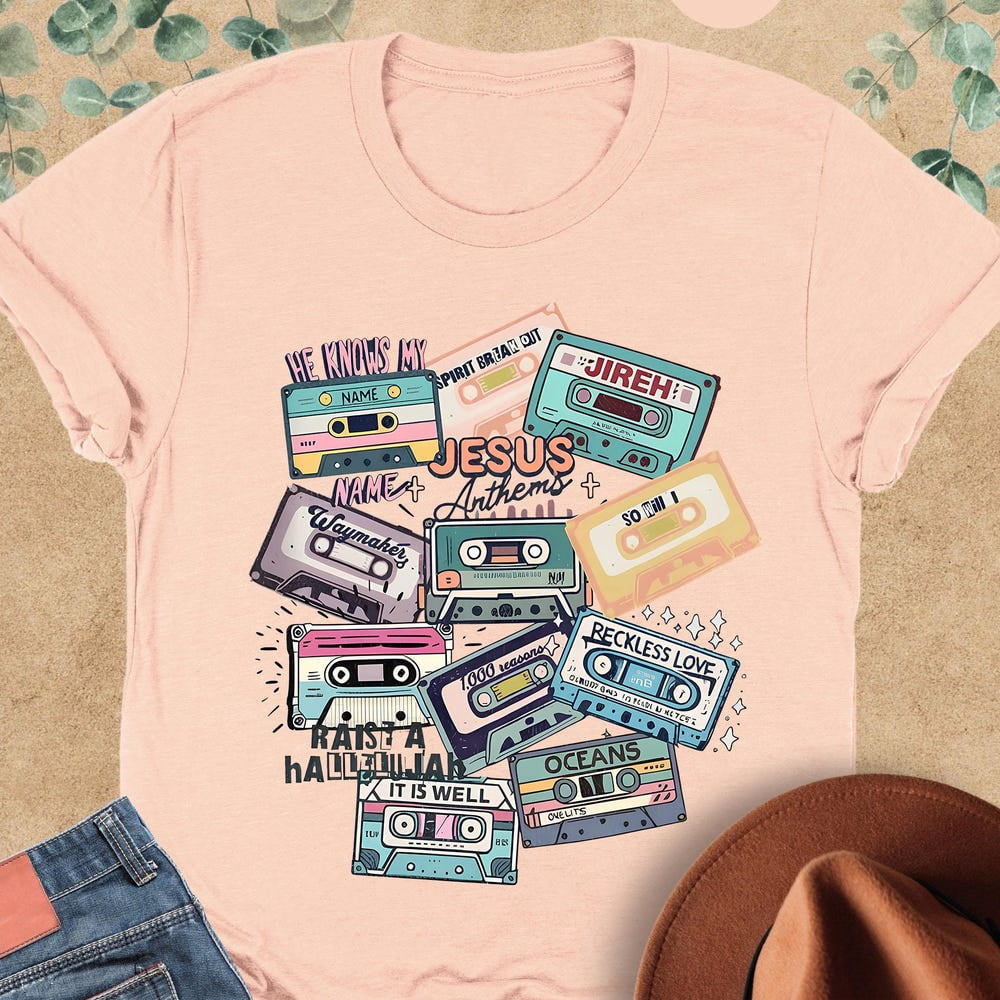 DOPASHIRT Jesus Anthems Shirt, Cute Jesus Lover Gift, Jesus Cassette ...