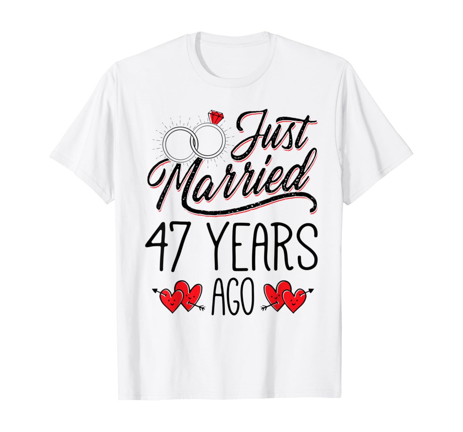 DOPASHIRT Just Married 47 Years Ago Funny Couple 47Th Anniversary Gift ...