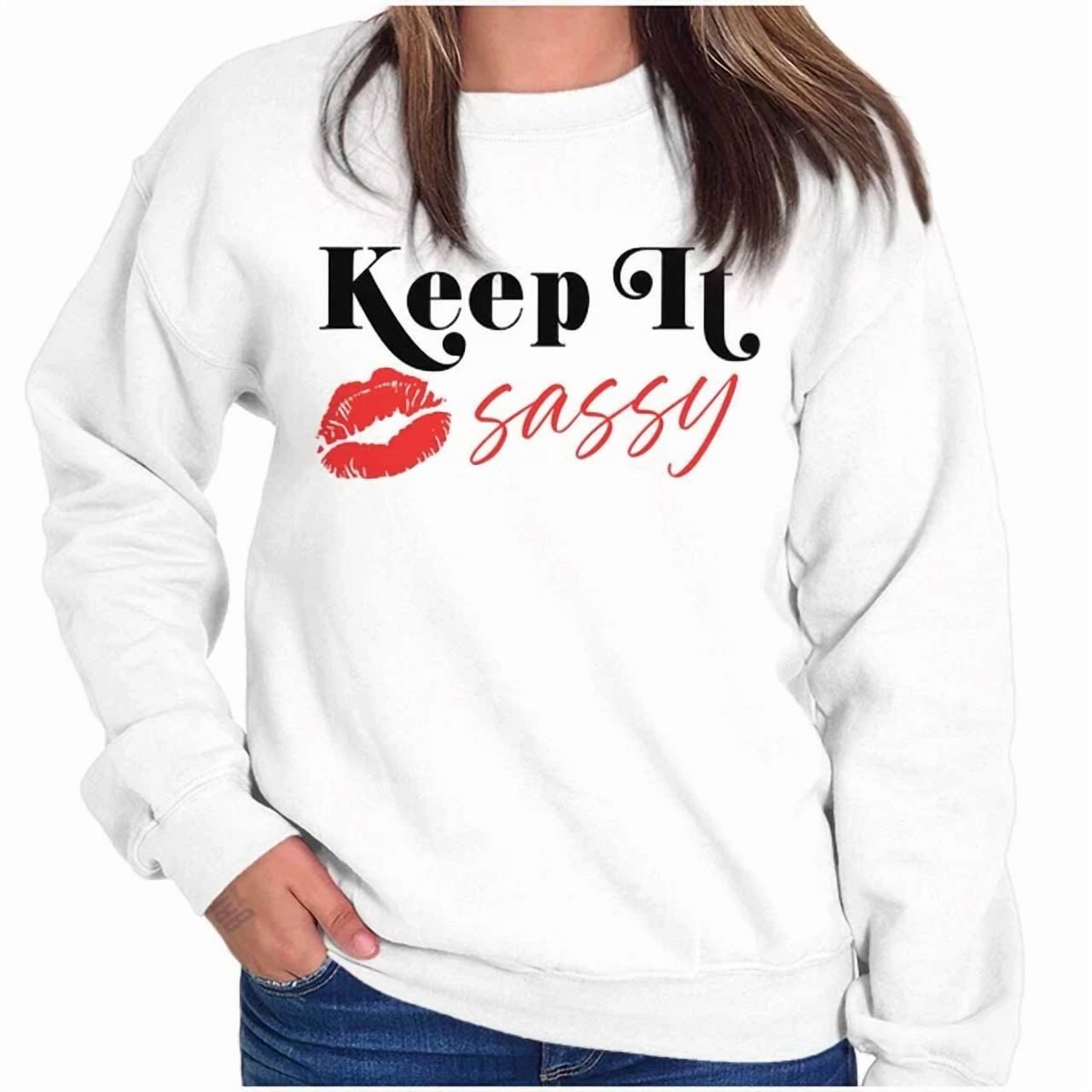 DOPASHIRT Keep It Lipstick Kiss Lips Attitude Sweatshirt Trendy ...