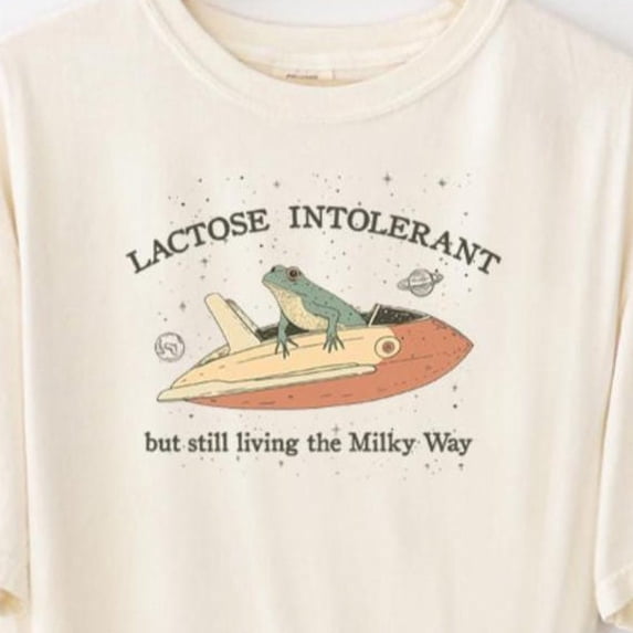 DOPASHIRT Lactose Intolerant Space Frog T-Shirt. Funny Weirdcore ...