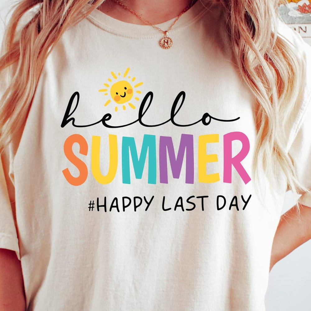 DOPASHIRT Last Day Of School, Hello Summer Happy Last Day Of School ...