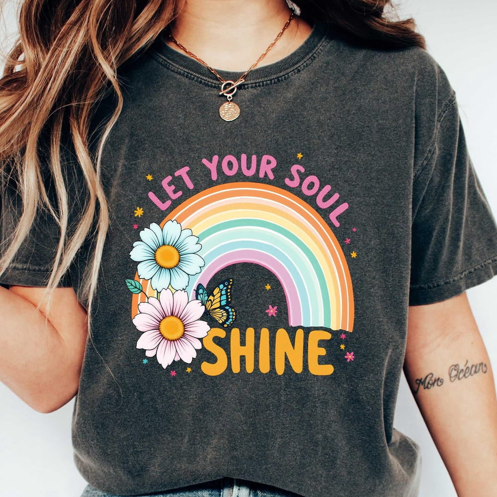 DOPASHIRT Let Your Soul Shine Retro Self Love Shirt, Motivational Shirt ...