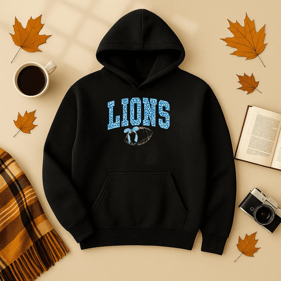 DOPASHIRT Lions Football Hoodie, Coquette Leo.Pard Print Tailgate ...