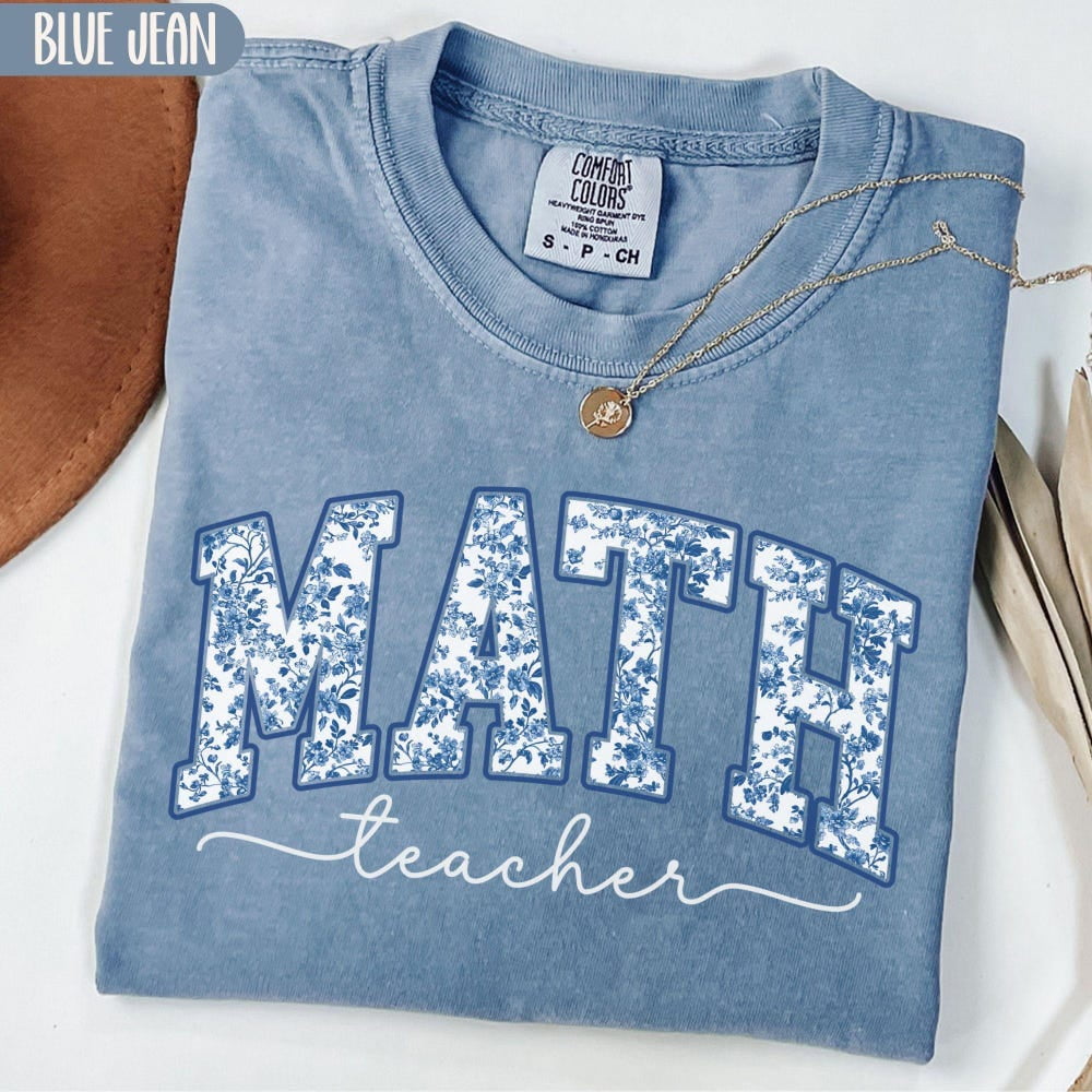 DOPASHIRT Math Teacher Shirt, Toile De Jouy Math Teacher Tshirt, Cute ...