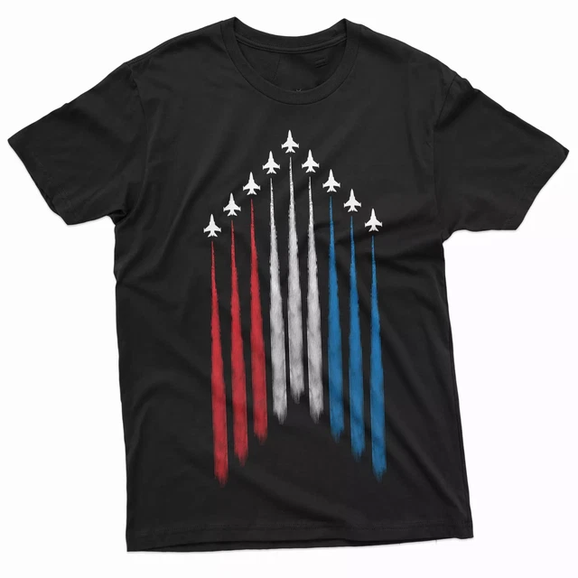 DOPASHIRT Men'S 4Th Of July Jet Flyover Usa Flag Tee Shirt Patriotic ...